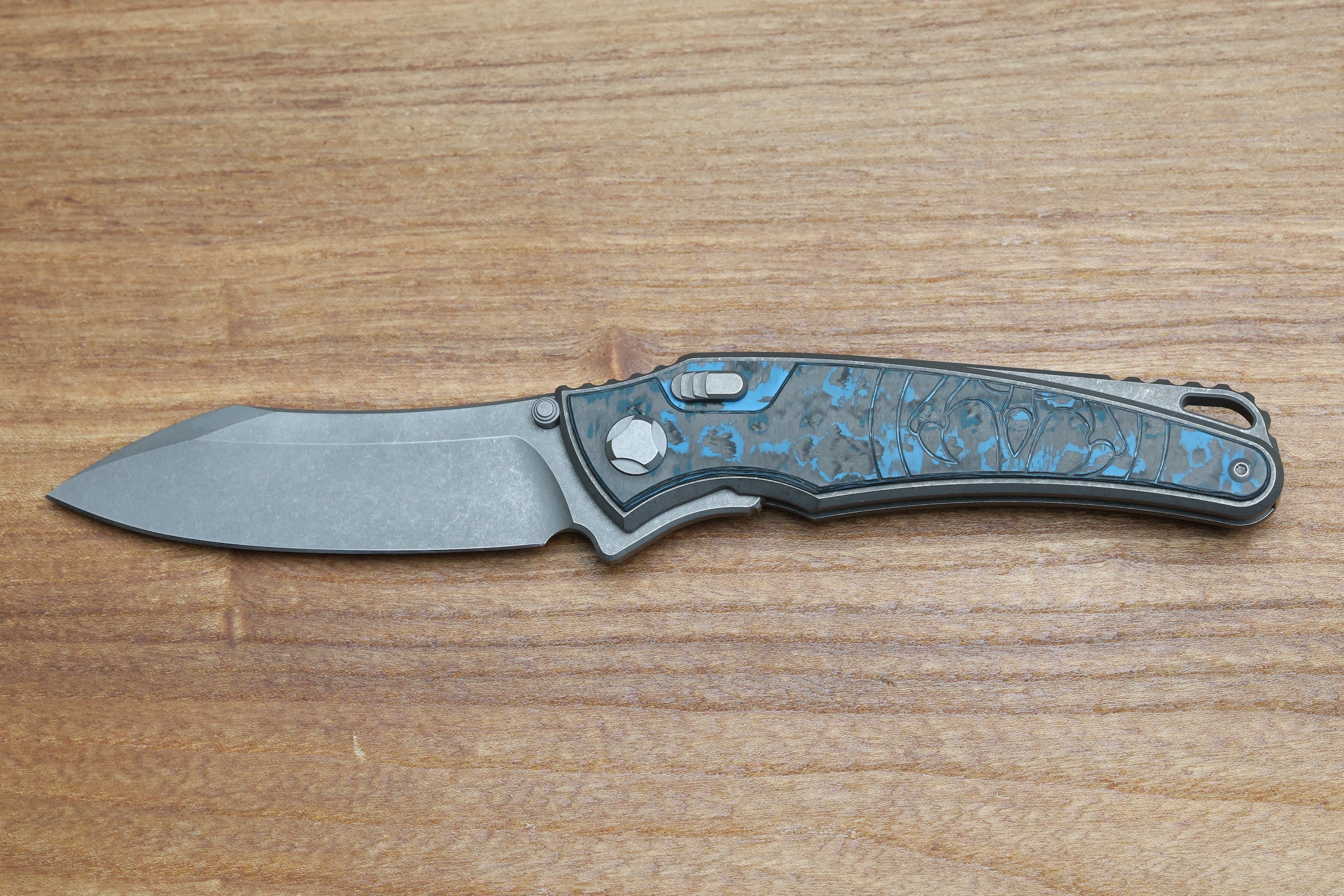 HAWK KNIFE DESIGNS TALON STONEWASHED M390 BLADE, ARCTIC STORM, FAT CAR ...