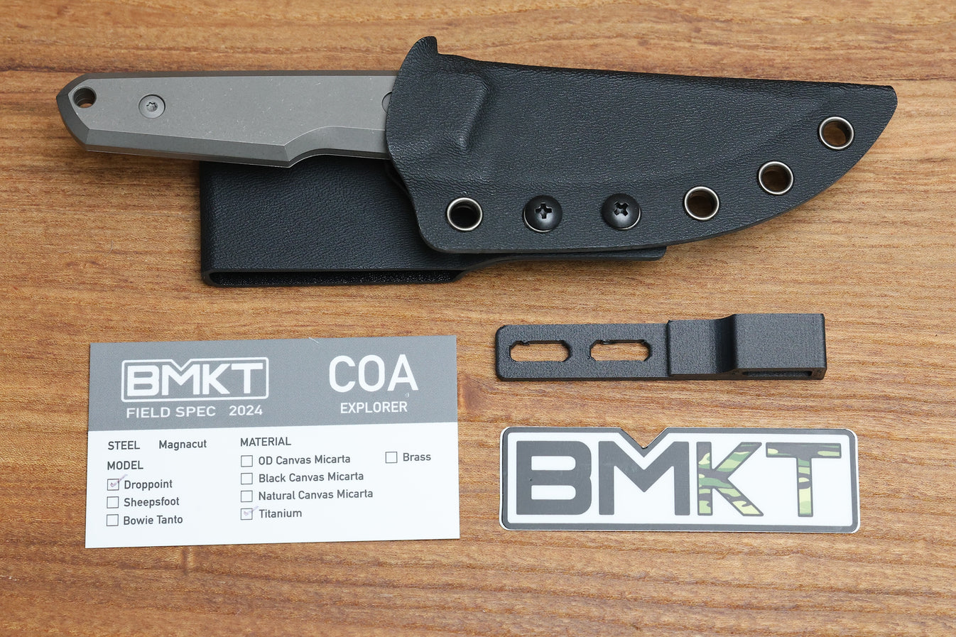 BMKT FIELD SPEC EXPLORER TITANIUM DROP POINT MAGNACUT – BladeZilla