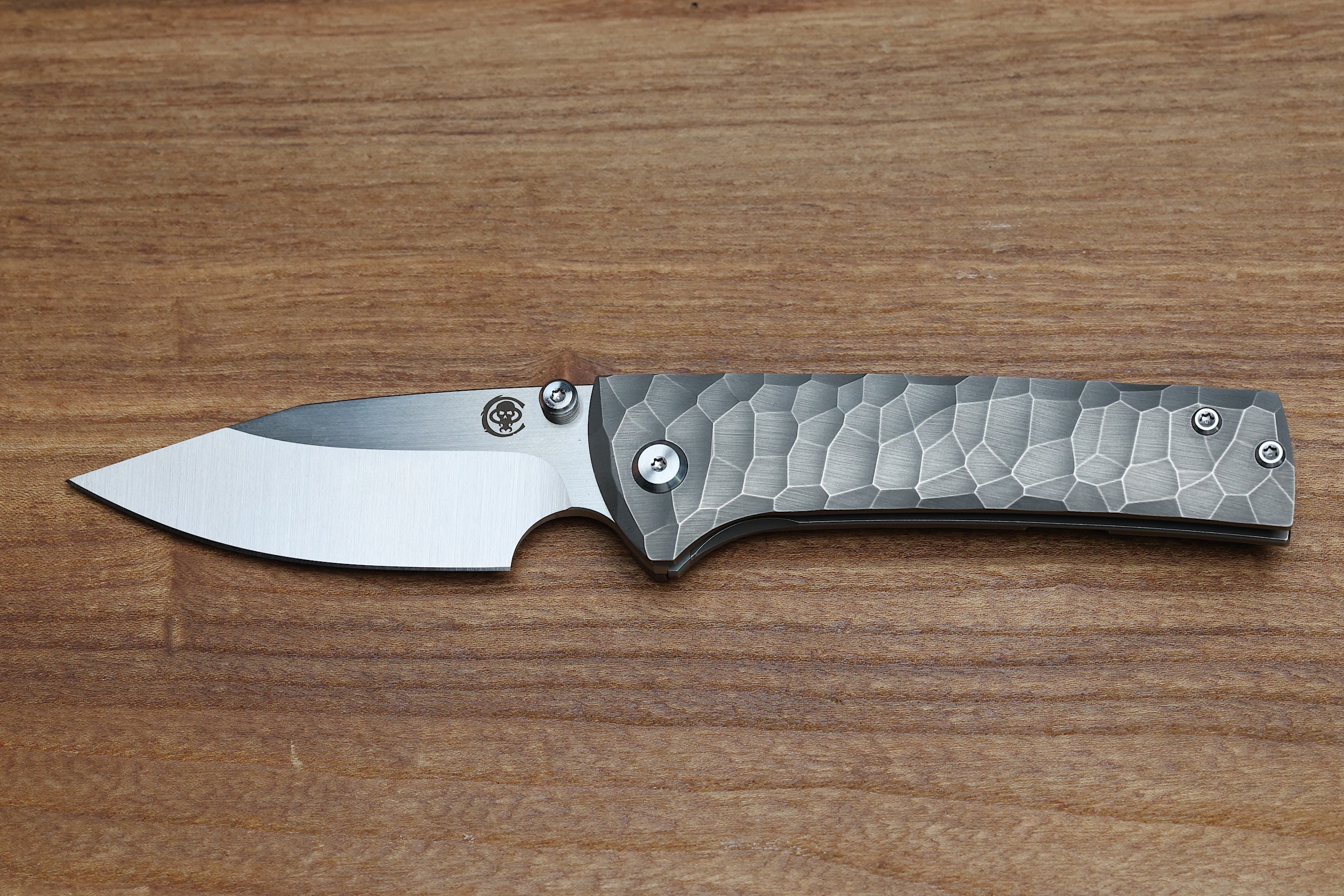CHAVES KNIVES SCAPEGOAT STREET FULL ROCKED TITANIUM STONEWASH 3.5" M39 ...
