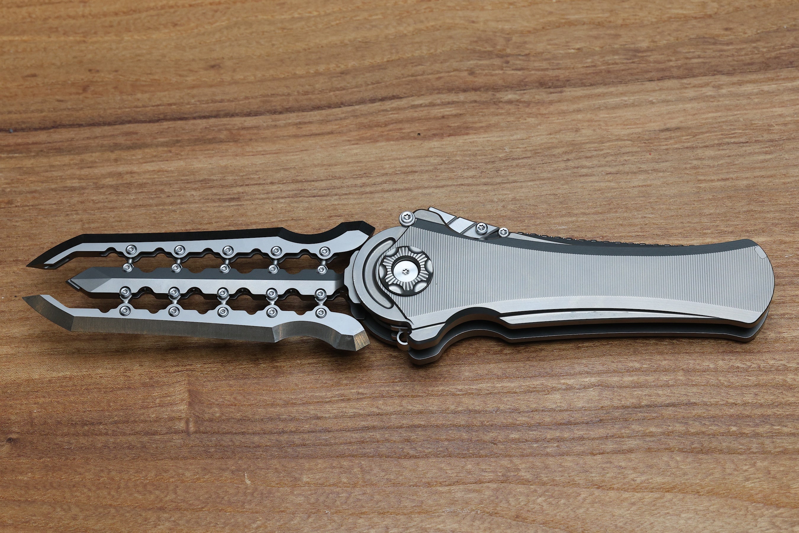 POIKILO BLADE AL-KHEM STANDARD 1 W/ TITANIUM HANDLES & PEARLESCENT STO ...