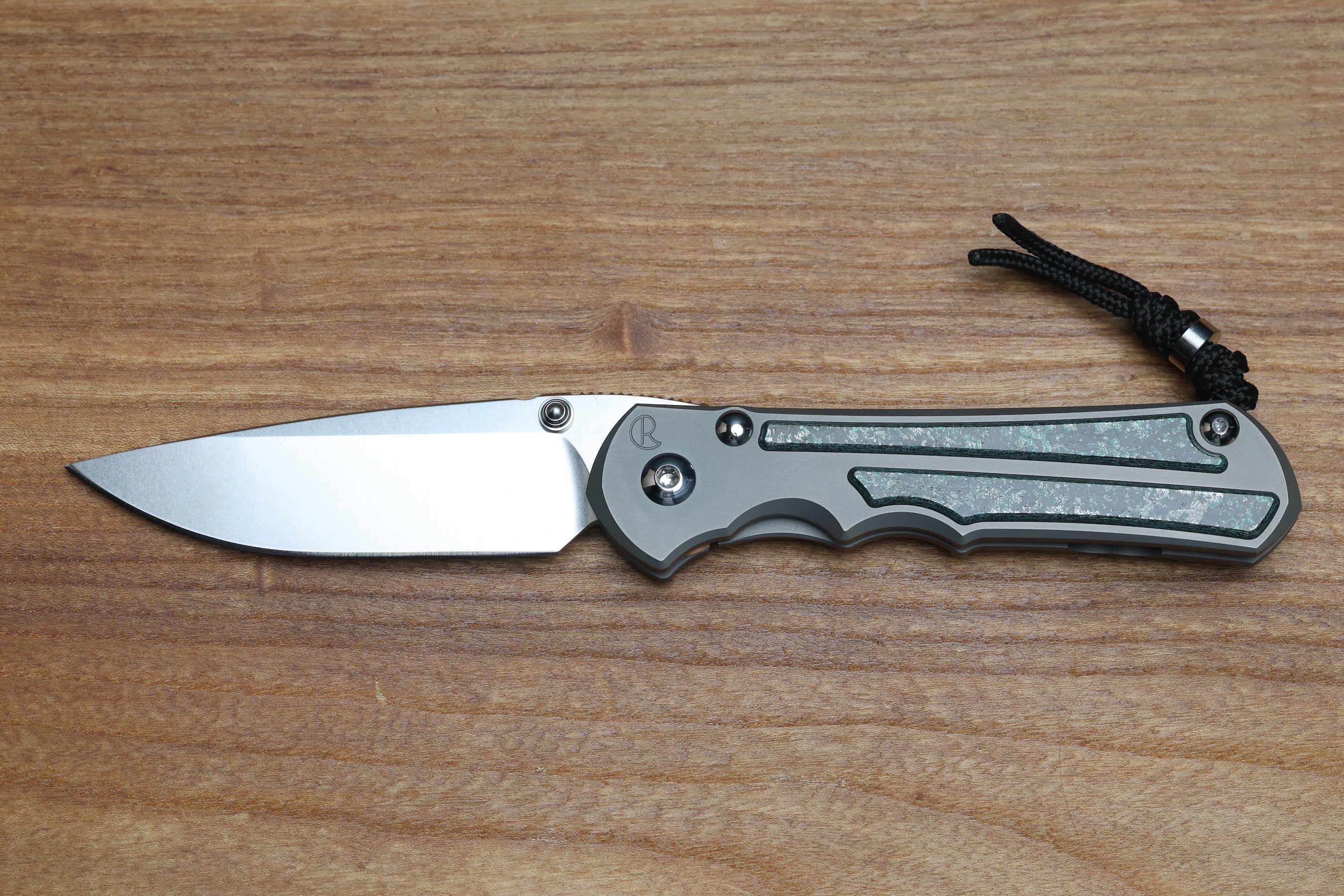 CHRIS REEVE LARGE INKOSI - TEAL MAGNETIC CARBOTI INLAY - DROP POINT CP ...