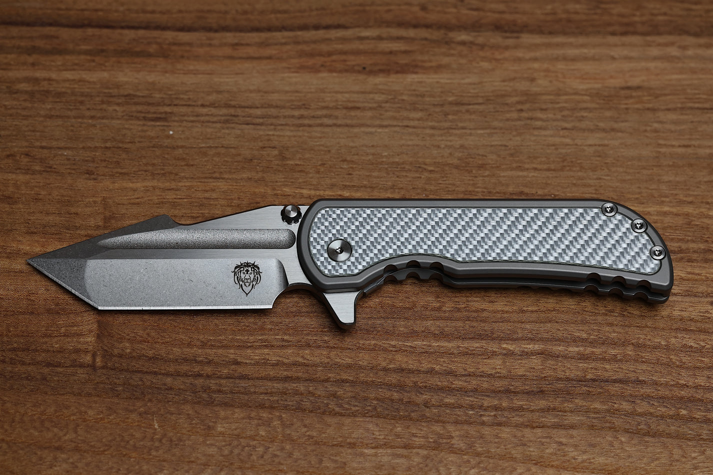MECHFORCE KNIVES ALPHAHUNTER COLLAB APOCALYPSE w/SILVER TWILL CARBON F ...