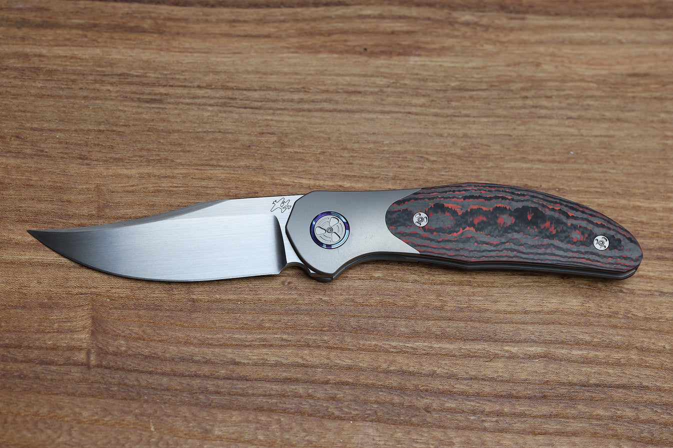 WINGMANEDC TORO – MACH 3 – HAND SATIN M390 BLADE – TITANIUM/LAVA FLOW ...