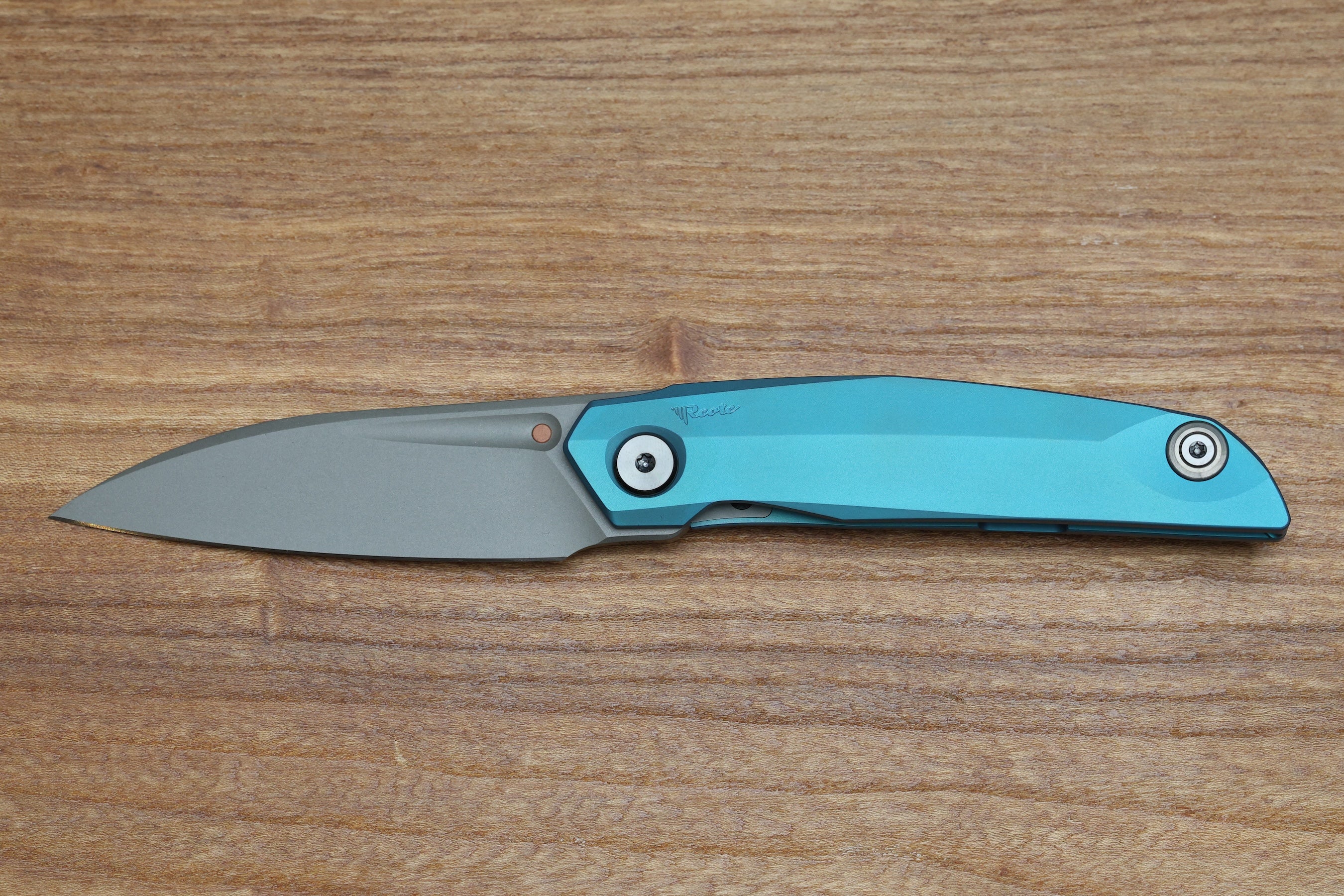 REATE KNIVES VULPEX VK ANUB TITANIUM BLUE CYAN -DARK BEAD BLAST ELMAX ...